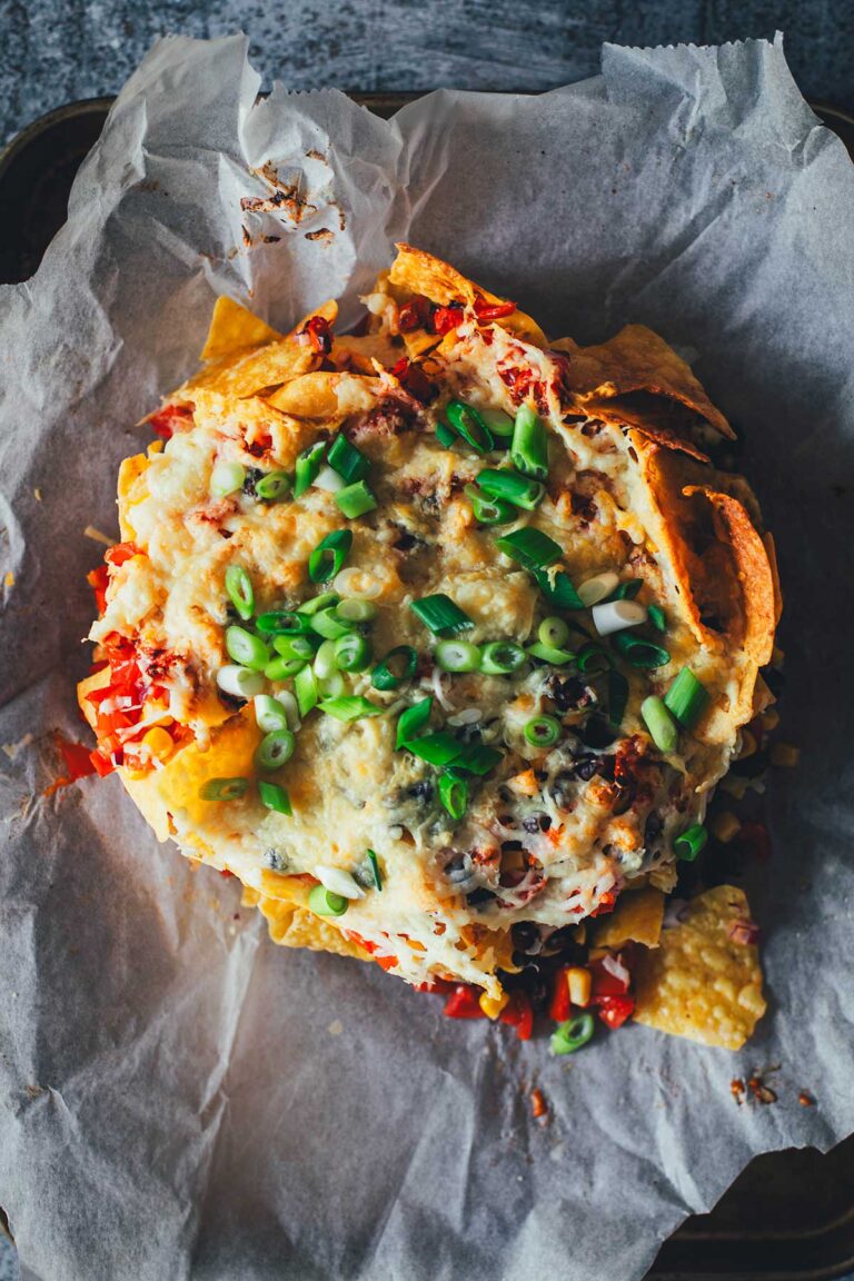 Loaded Nachos aus der Heißluftfritteuse - moey's kitchen foodblog